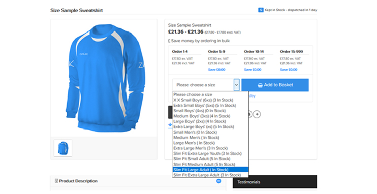 Size Samples | Try on items for size | Zapkam